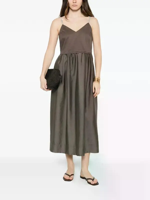 Peserico Monili-chain Sleeveless Midi Dress