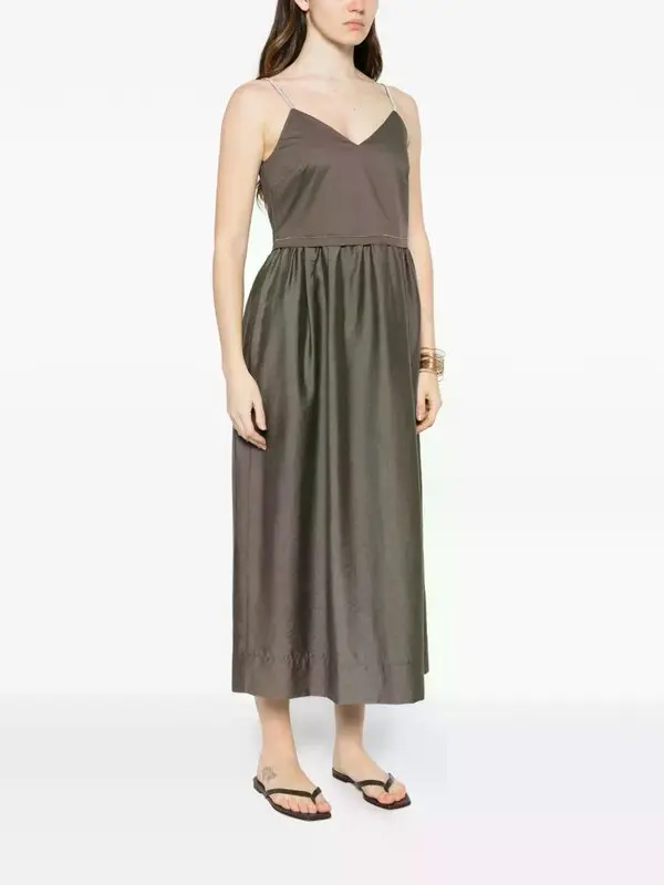 Peserico Monili-chain Sleeveless Midi Dress