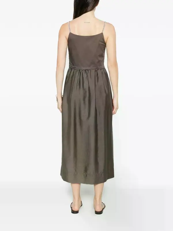 Peserico Monili-chain Sleeveless Midi Dress