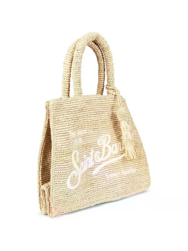 MC2 SAINT BARTH Colette Raffia Tote Bag - Neutrals