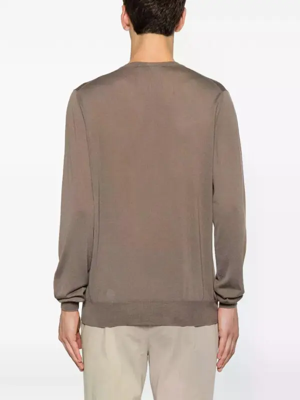 Tagliatore V-neck Sweater - Brown