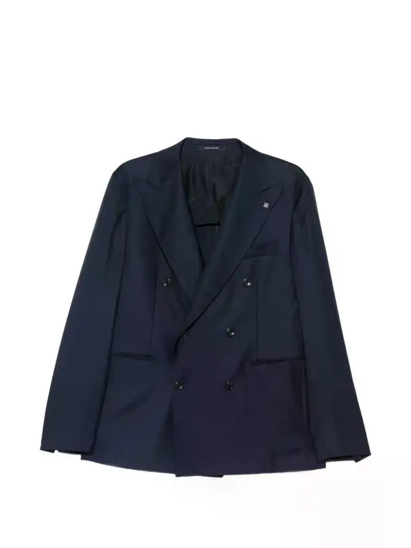Tagliatore Double-breasted Peak-lapel Suit - Blue
