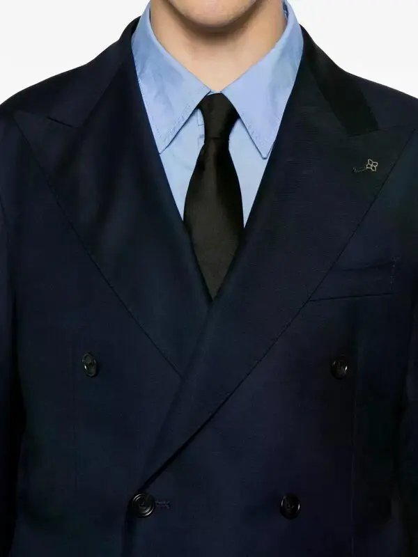 Tagliatore Double-breasted Peak-lapel Suit - Blue