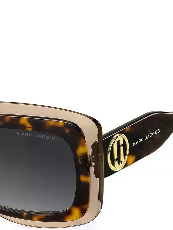 Marc Jacobs Tortoiseshell Rectangle-frame Sunglasses
