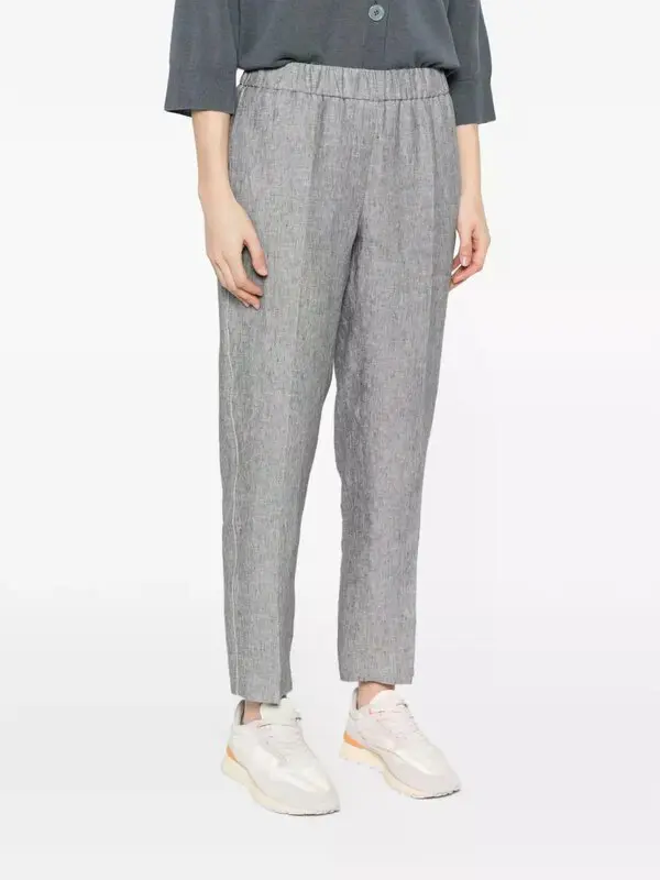 Peserico Tapered Leg Trousers With Elasticated Waistband