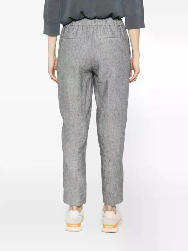 Peserico Tapered Leg Trousers With Elasticated Waistband