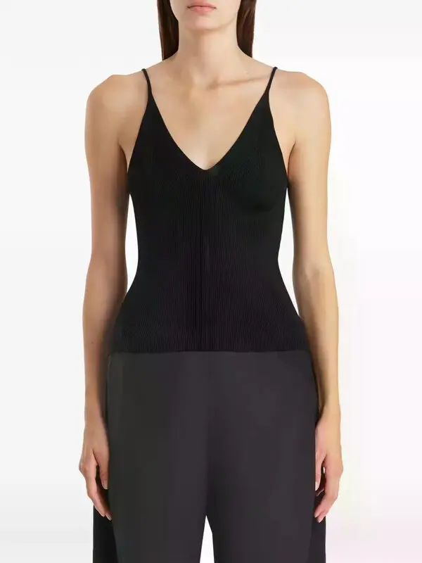 Khaite Bellame Ribbed Knit Top