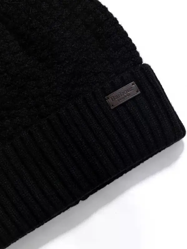 Barbour Pom-pom Chunky-knit Beanie Hat