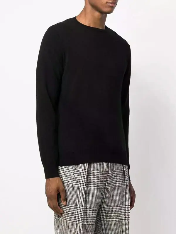DELL'OGLIO Crew-neck Cashmere Jumper - Black