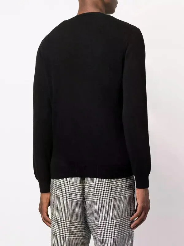 DELL'OGLIO Crew-neck Cashmere Jumper - Black