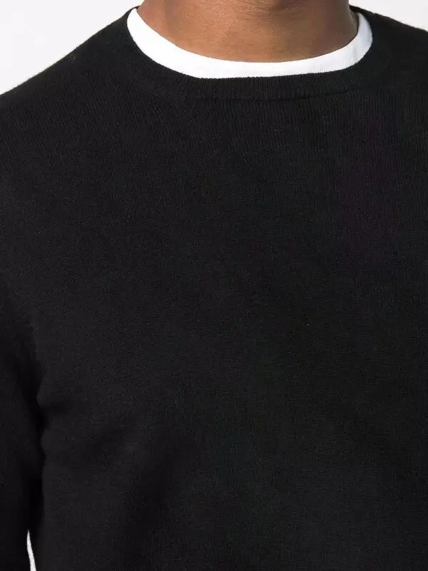 DELL'OGLIO Crew-neck Cashmere Jumper - Black