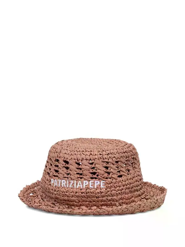 Patrizia Pepe Logo-embroidered Bucket Hat - Brown