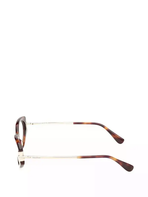 Max Mara Oval Frame Eyeglasses - Brown