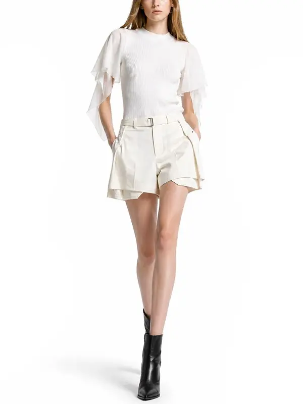 Sacai Shorts With Denim Detail