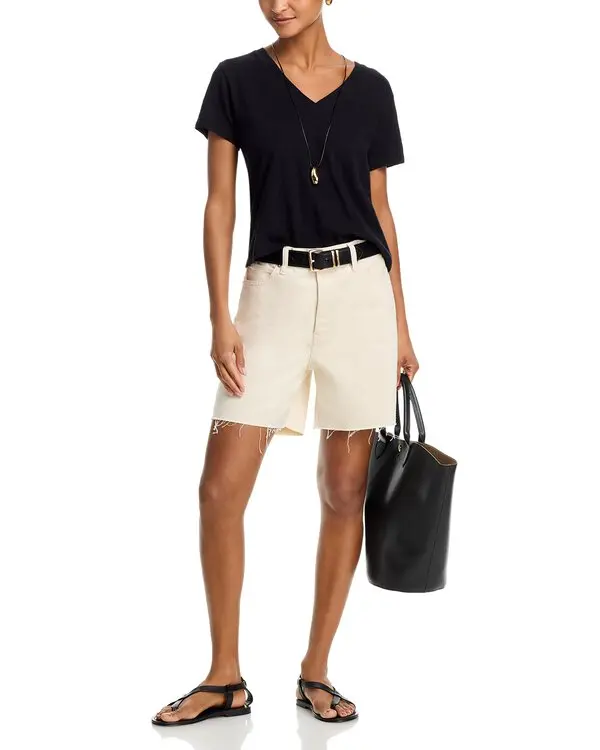 Velvet By Graham & Spencer Elisha V-neck Short Sleeve Top - Black