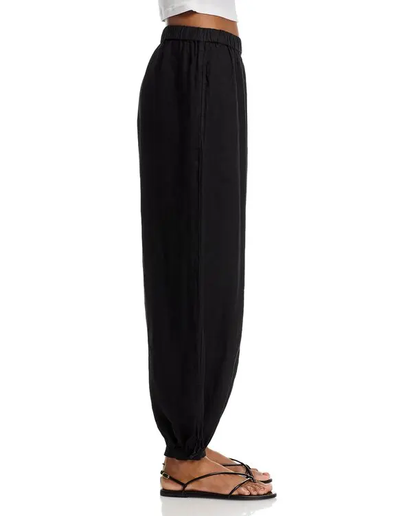 Velvet By Graham & Spencer Camber Linen Balloon Pants - Black