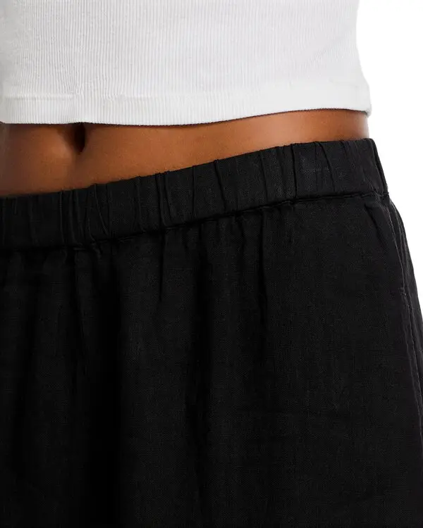 Velvet By Graham & Spencer Camber Linen Balloon Pants - Black