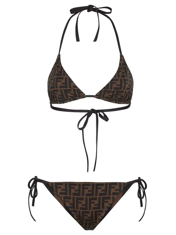 Fendi Bikini Reversibile - Brown