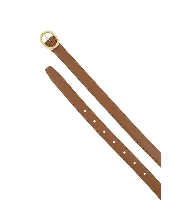 Vince Stitched Leather Belt - Black