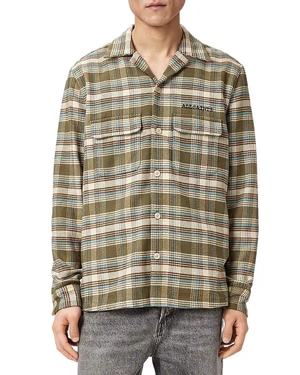 ALLSAINTS Slam Long Sleeve Shirt - Green