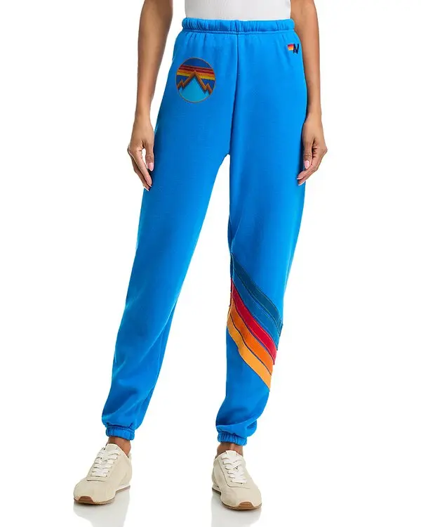 Aviator Nation All Seasons Chevron Jogger Pants - Adventure Blue