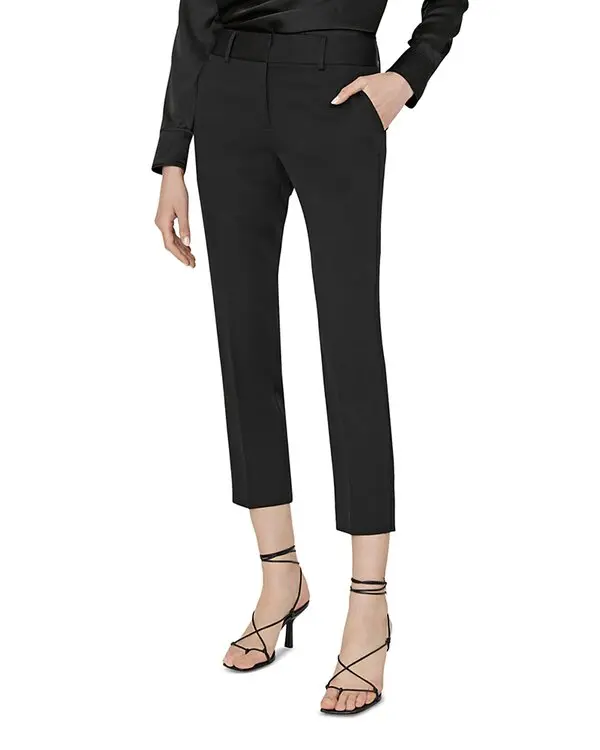 MILLY Nicola Cady Cropped Pants - Black