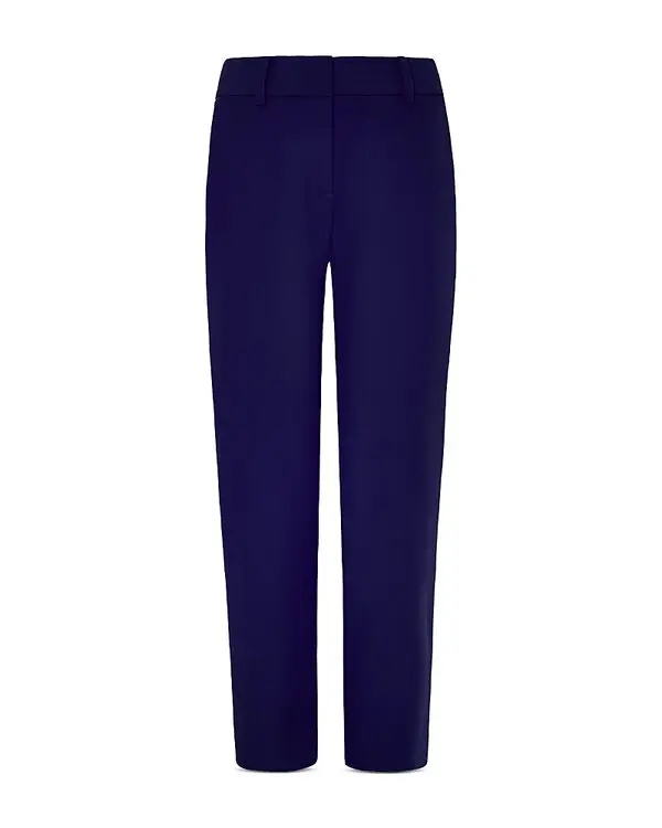 MILLY Nicola Cady Cropped Pants - Navy