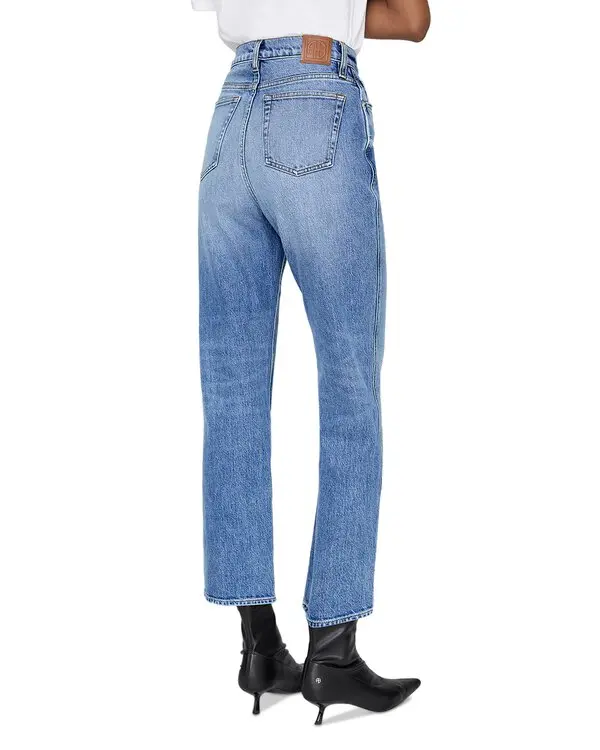 ANINE BING Jane High-rise Ankle Jeans - Washed Blue