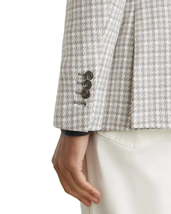 REISS Canty Tailored Fit Houndstooth Blazer