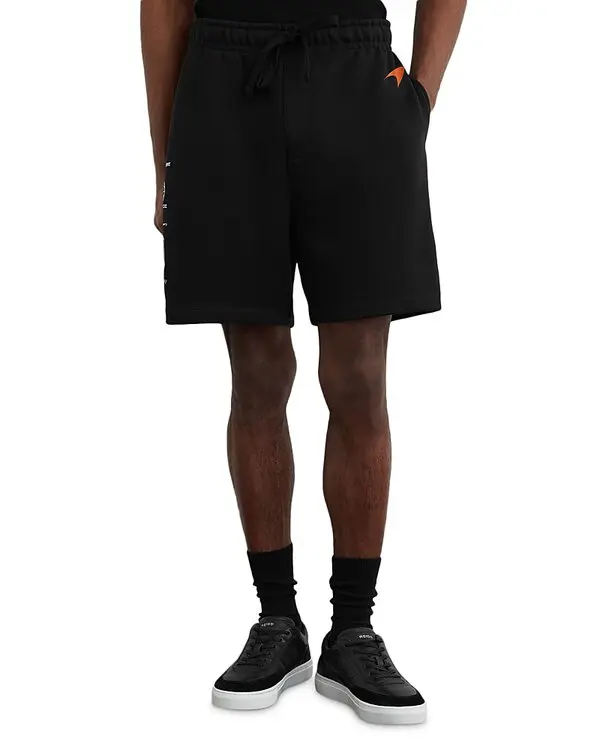 REISS Motorsport Relaxed Fit 18.5" Shorts - Washed Black