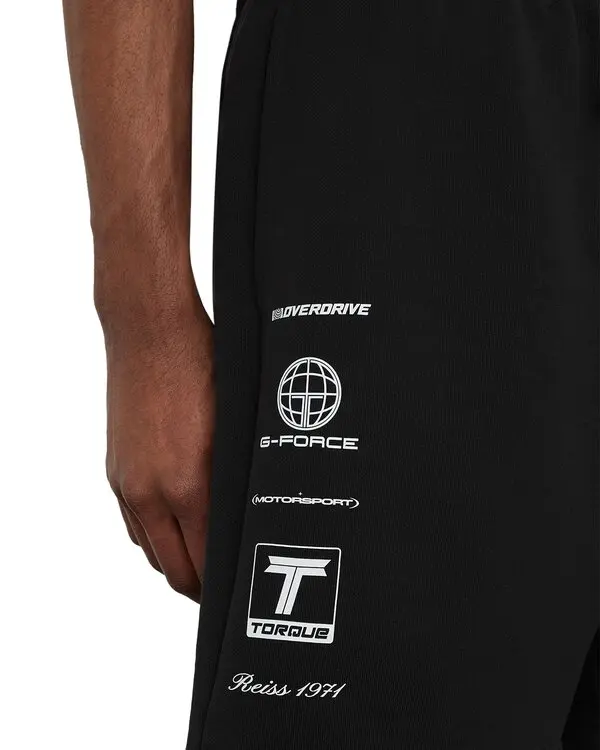 REISS Motorsport Relaxed Fit 18.5" Shorts - Washed Black