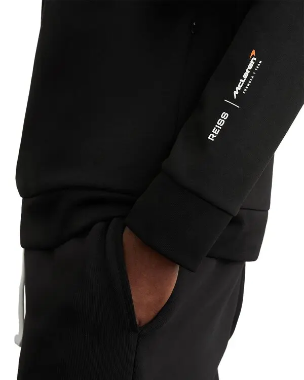 REISS Regular Fit Half Zip Logo Sweatshirt