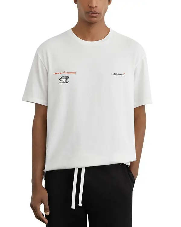 REISS Mclaren Born Racers Logo T-shirt - White