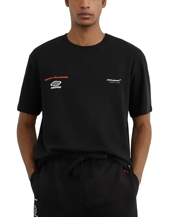 REISS Mclaren Born Racers Logo Graphic T-shirt - Black