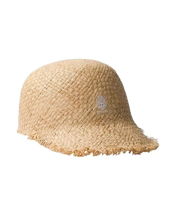 Prada Raffia Cap - Neutral