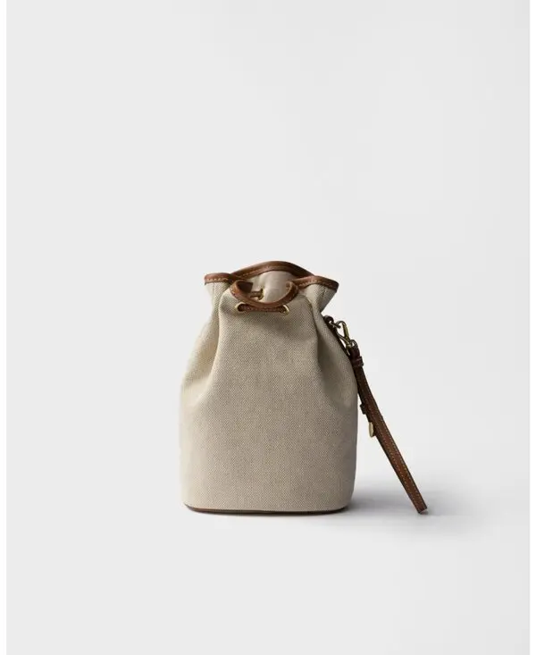 Prada Canvas And Leather Pouch