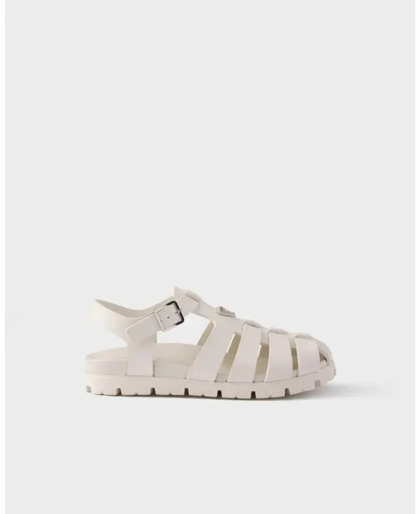 Prada Rubber Fisherman Sandals - Neutral