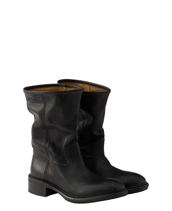 Prada Leather Boots - Black
