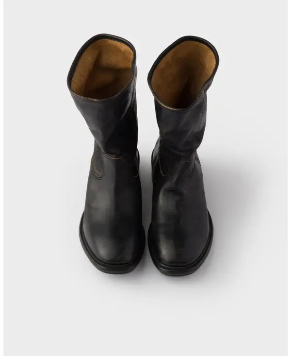 Prada Leather Boots - Black