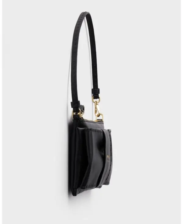 Prada Nappa Leather Zipper Pouch - Black