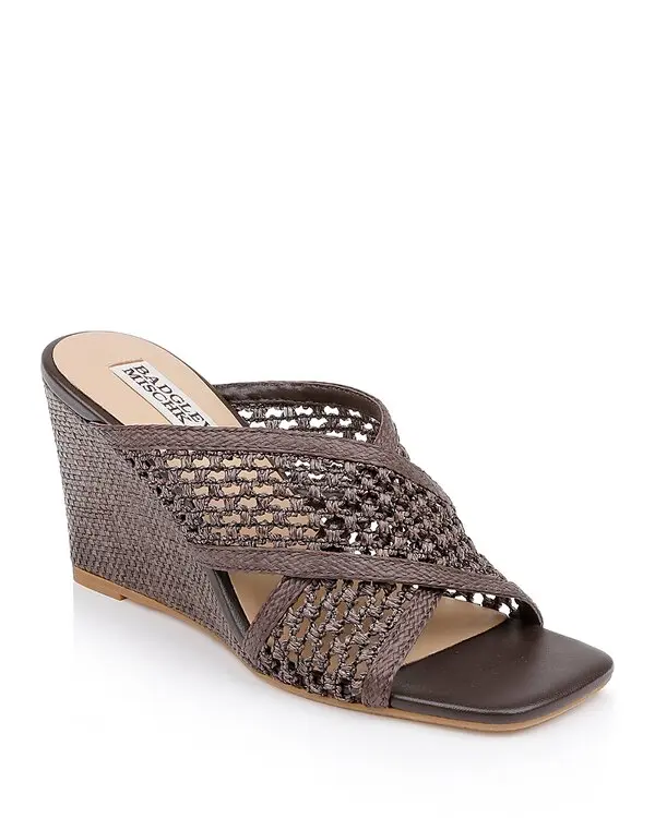 Badgley Mischka Xandria Wedge Sandals - Brown