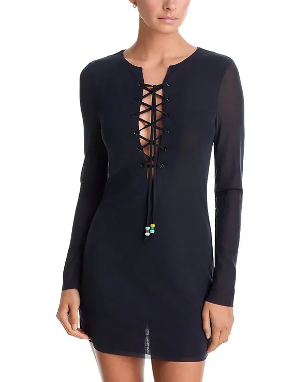 Staud Reve Dress Swim Cover-up - Black