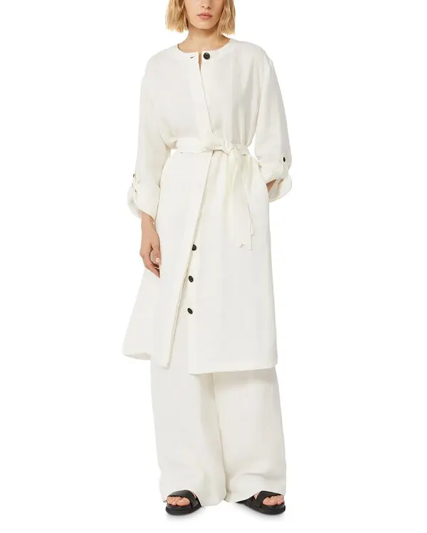 Max Mara Linen Drawstring Wide-leg Pants