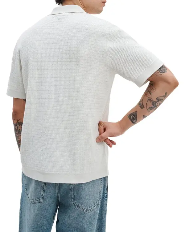 Rag & Bone Harvey Blocked Camp Collar Shirt - Chalk