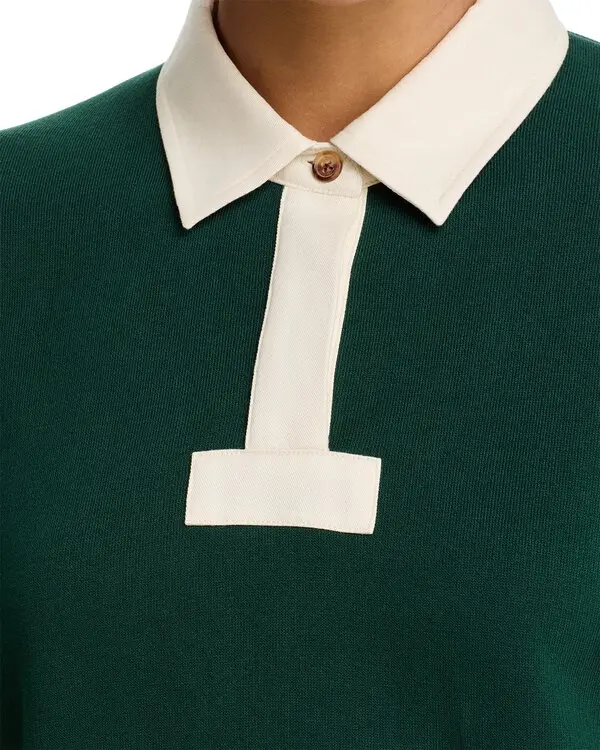 Rag & Bone Vintage Terry Mixed Media Polo Shirt