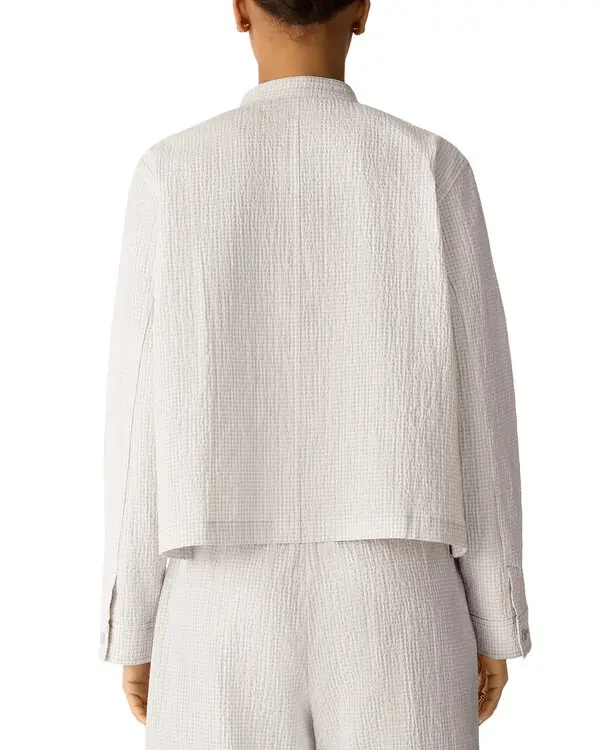 Eileen Fisher Mandarin Collar Jacket - Chalk