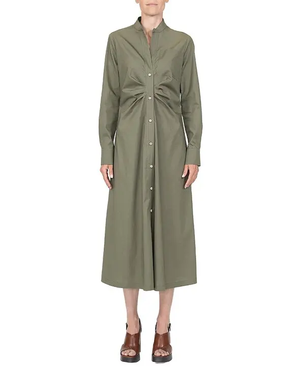 CALLAS MILANO Genny Long Sleeve Shirt Dress - Olive