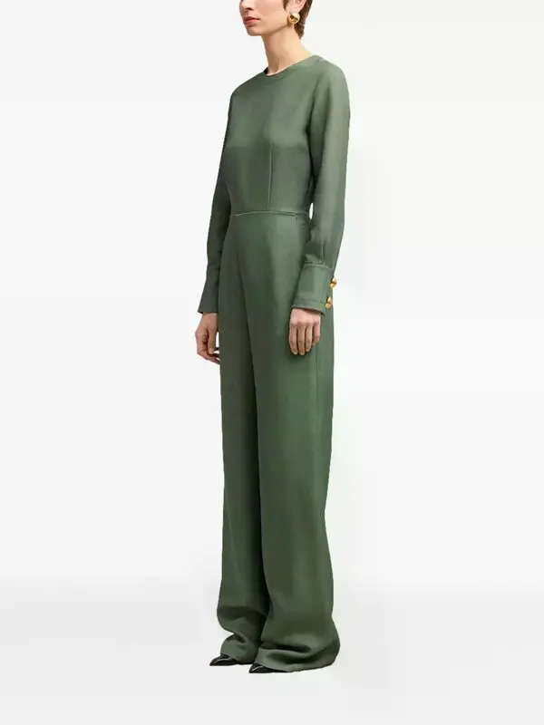 AMI Paris Long-sleeve Crepe Jumpsuit