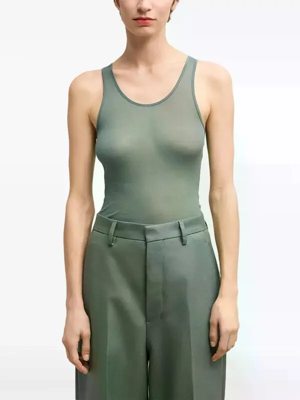 AMI Paris Logo-embroidered Cotton-blend Top