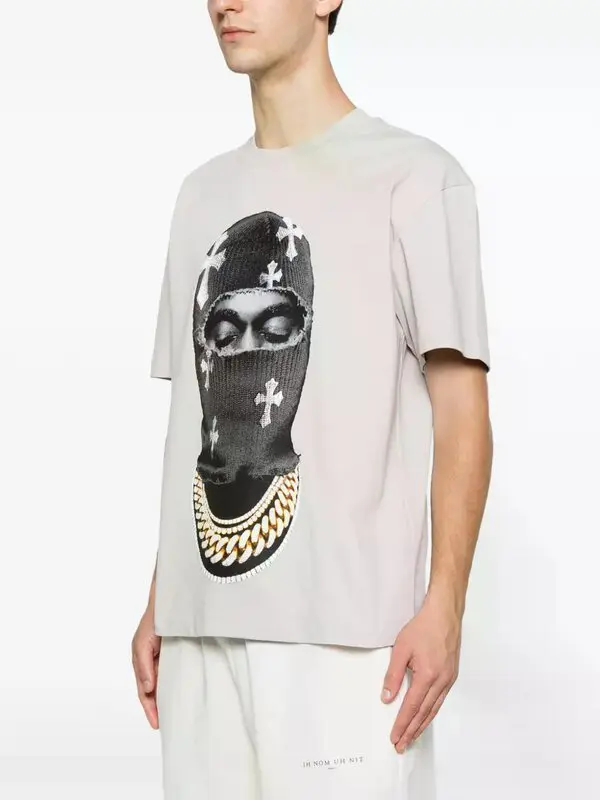IH NOM UH NIT Graphic-print Logo-print T-shirt - Grey